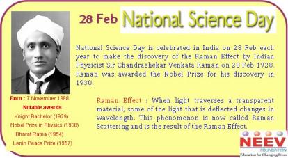 28 Feb – National Science Day ! | Neev IIT Medical Foundation